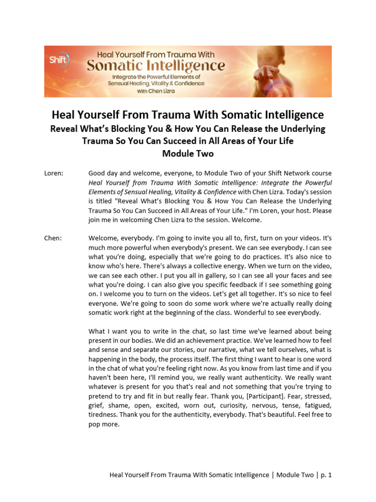 Module 2 - Reveal What's Blocking You & How You Can Release The ...