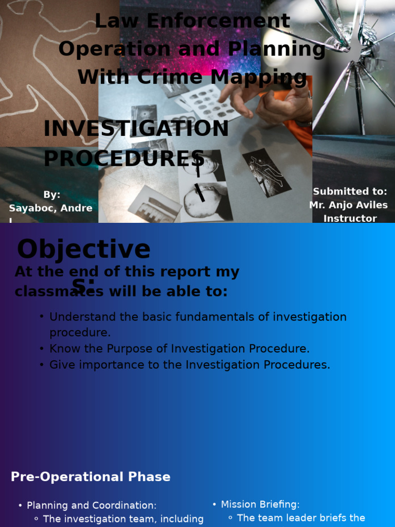 Police Operation and Planning With Crime Mapping | PDF | Crime Scene ...