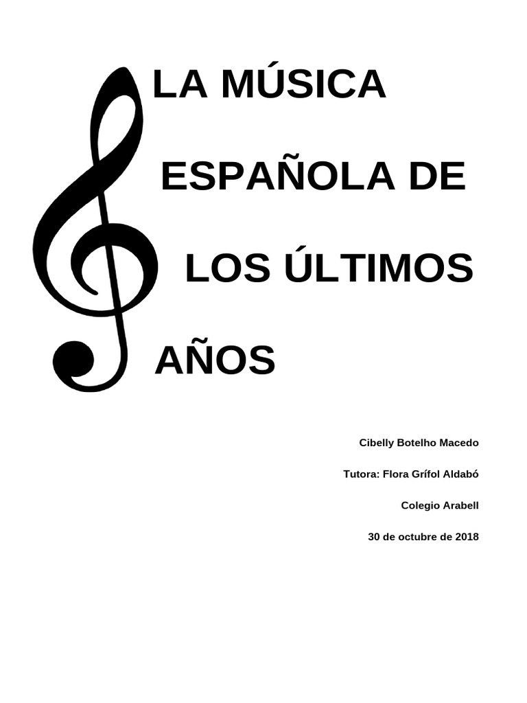 Evolución de la Música Española Actual | PDF