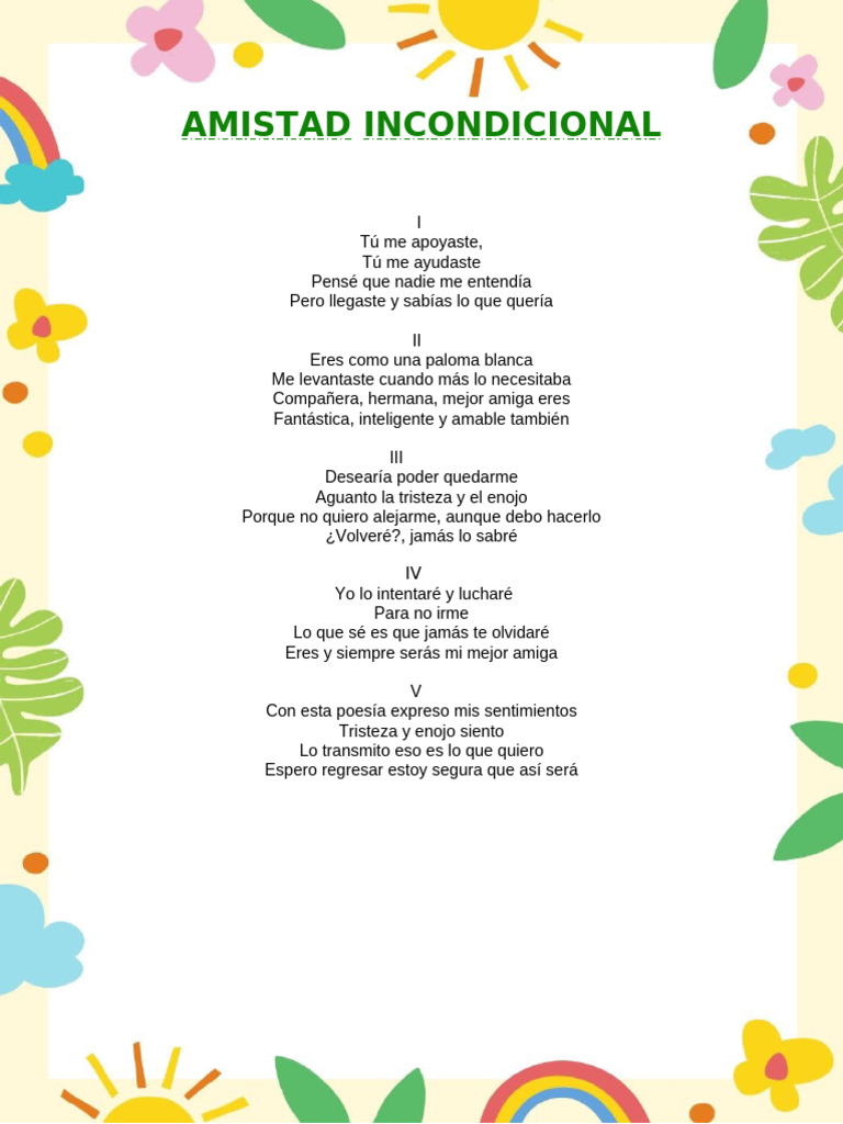 Amistad Incondicional | PDF