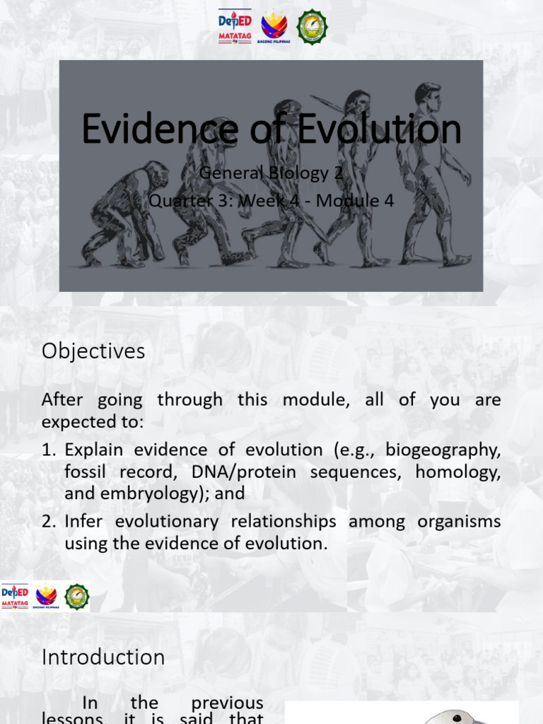 Gen Bio 2 Quarter 1 Module 4 Evidence of Evolution | PDF | Homology ...