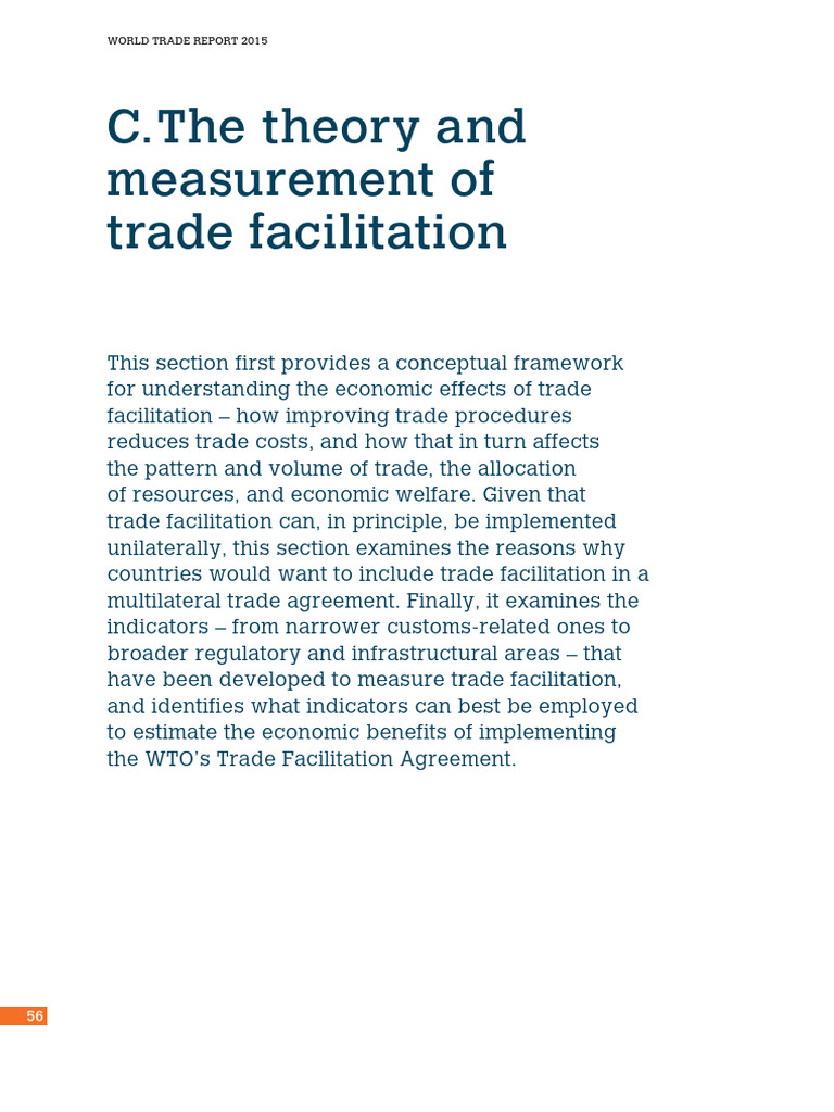C. The Theory and Measurement of Trade Facilitation | PDF | Comparative ...