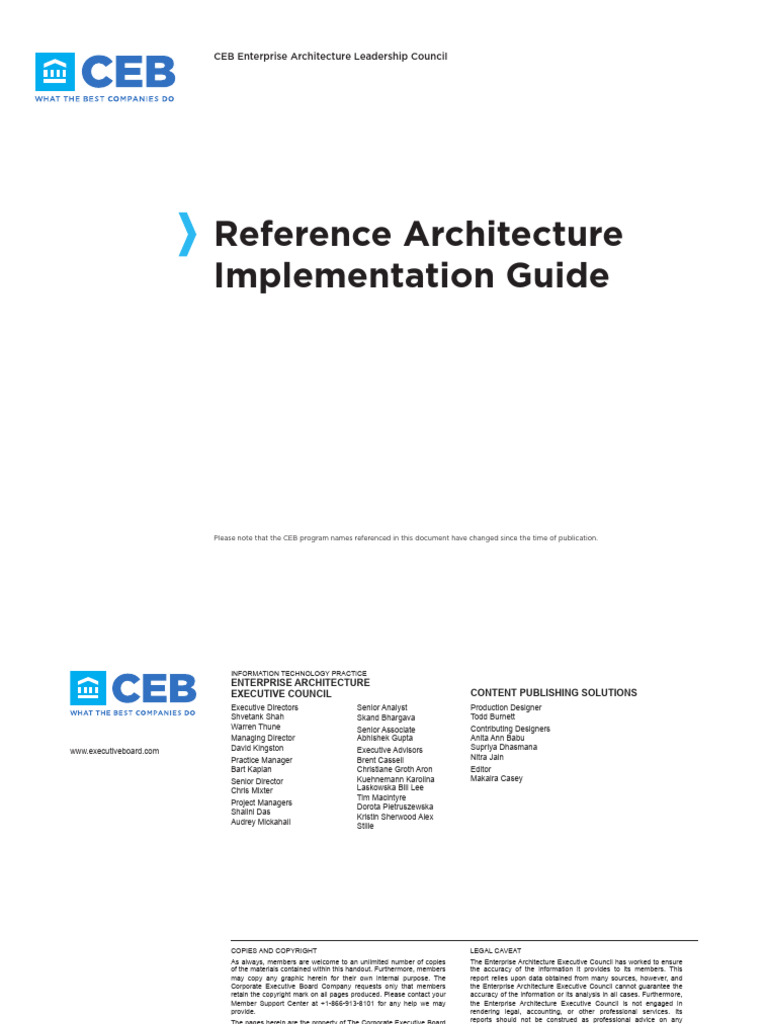 Reference Architecture Implementation Guide Pdf Computing