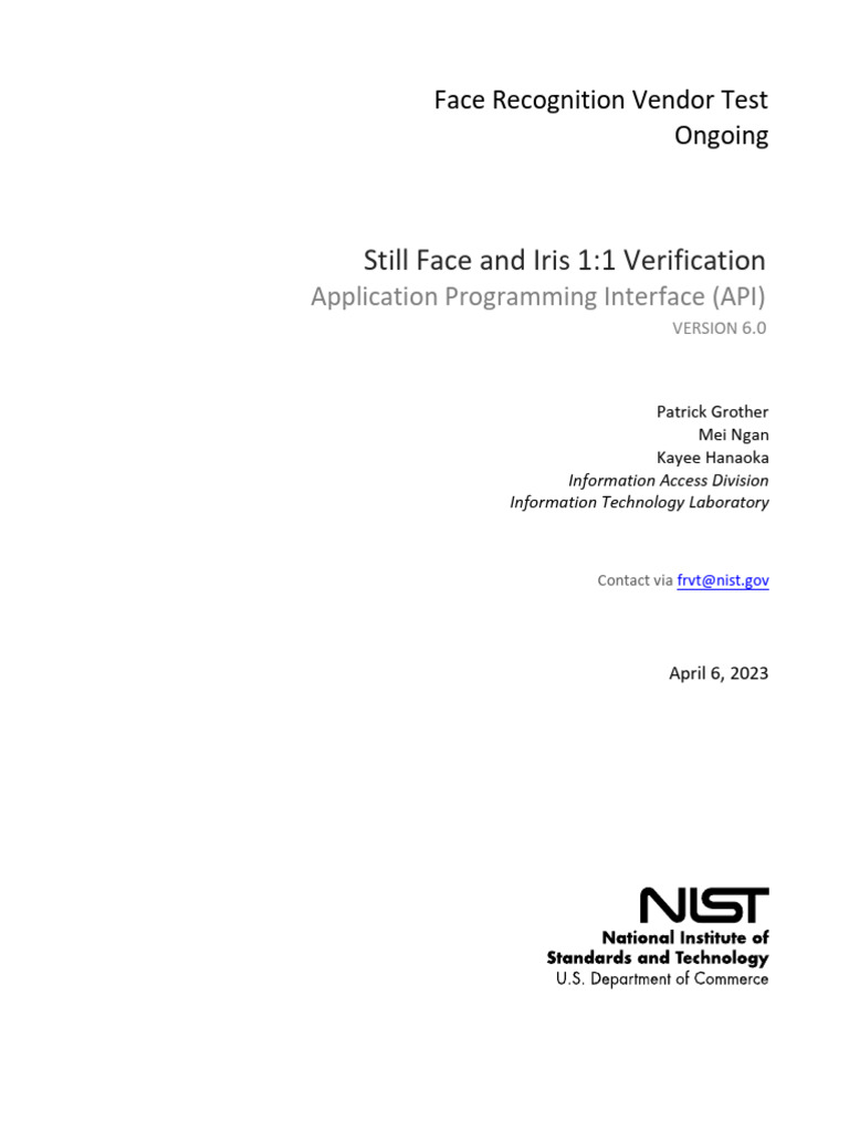 FRVT_ongoing_11_api | PDF | C++ | Parameter (Computer Programming)