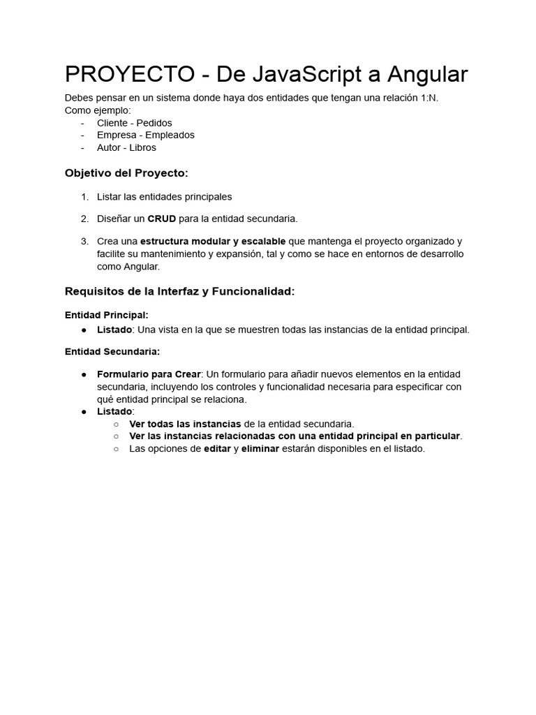 Proyecto Angular: CRUD Entidades | PDF | Script Java | Archivo de computadora