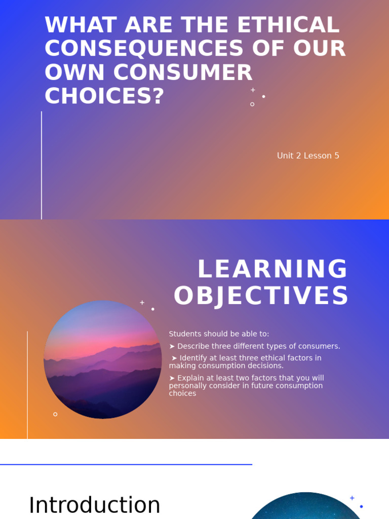 What Are The Ethical Consequences of Our Own | PDF | Consumption ...