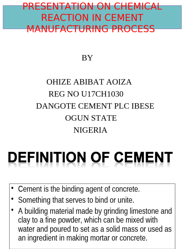 Abibat swes report | PDF | Lime (Material) | Cement