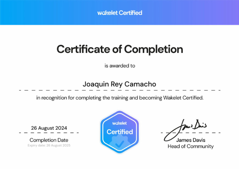 Wakelet Certified Course Certificate (1) | PDF