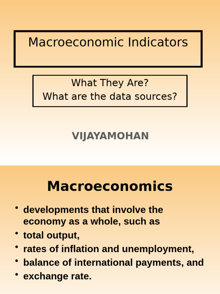 Understanding Macroeconomic Indicators | PDF | Gross Domestic Product ...