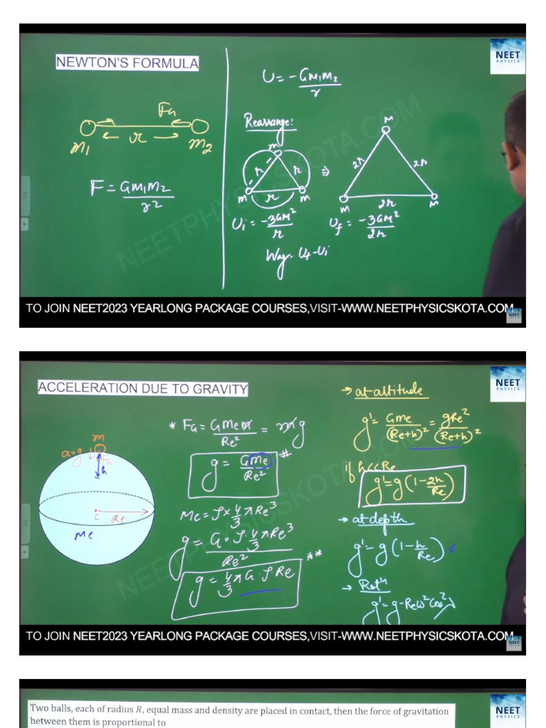 (6)Gravitation _220616_142917 | PDF | Mass | Gravity