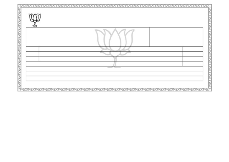BJP Donation Receipt Details | PDF