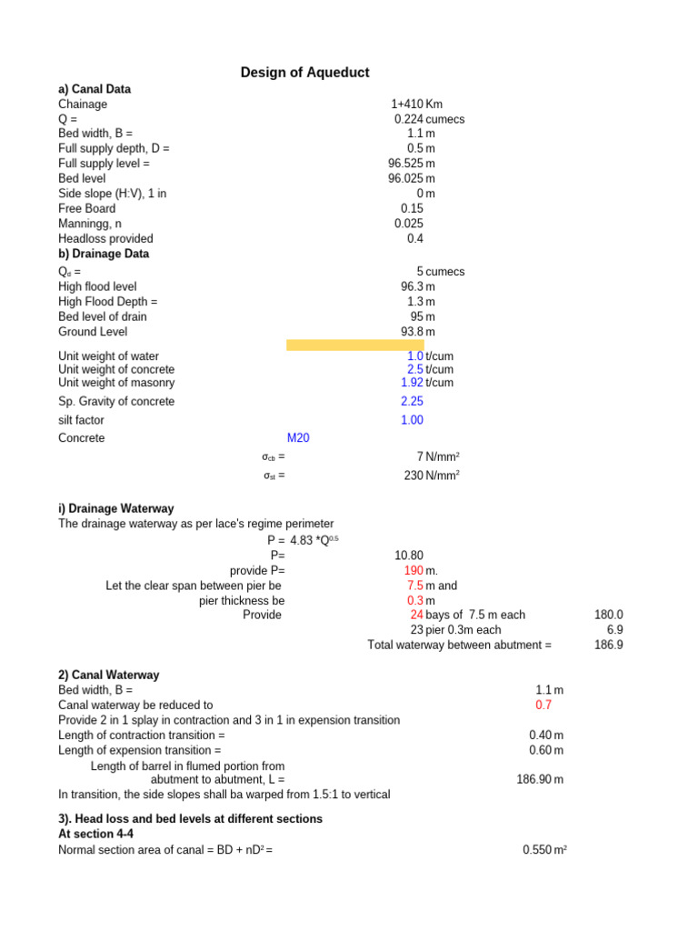 Drainage Design | PDF | Beam (Structure) | Bending