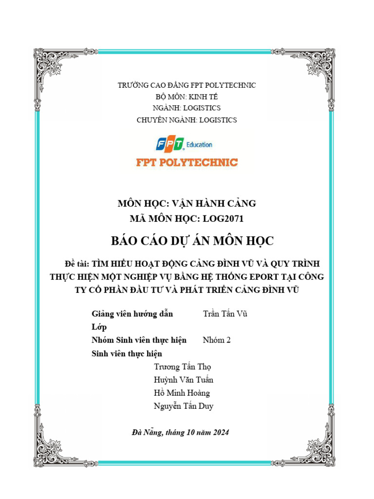 Vận hành cảng GD3 | PDF