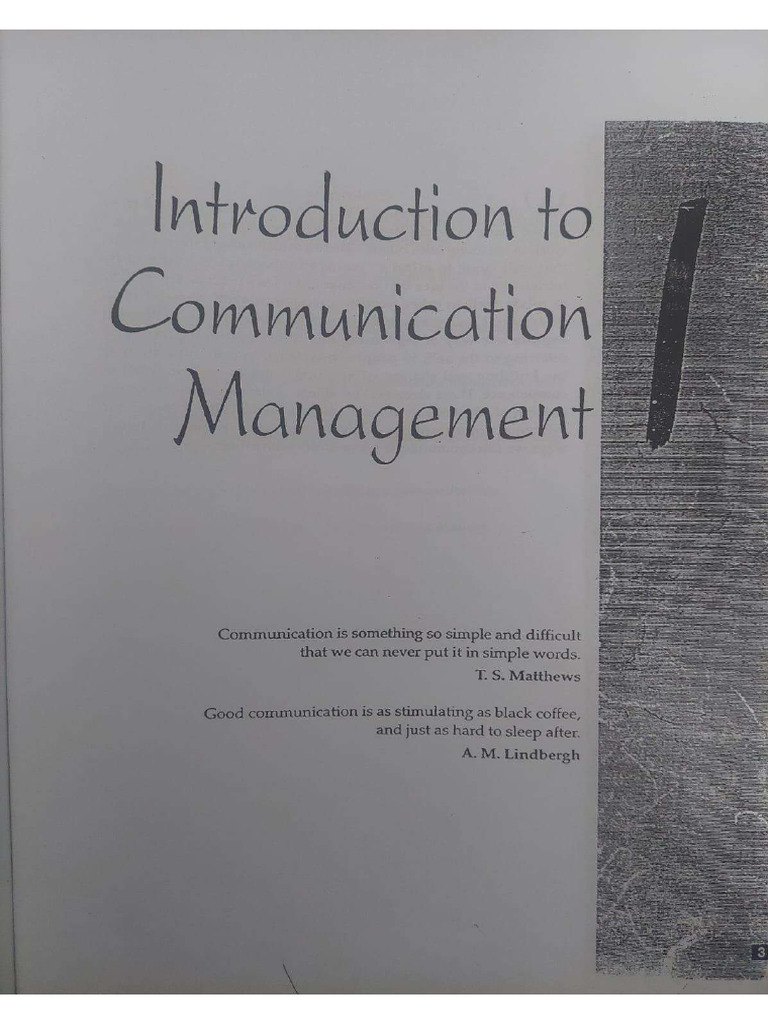 Introduction To Communication Management | PDF
