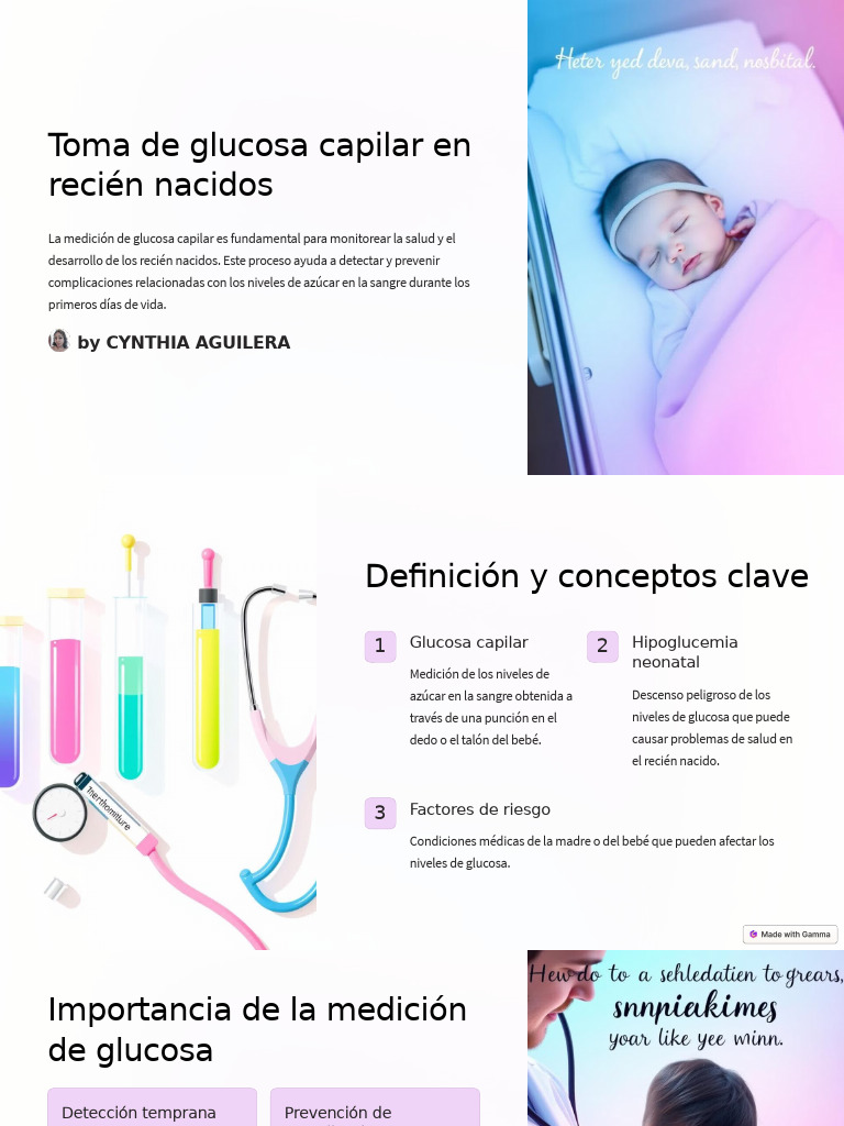 Toma de Glucosa Capilar en Recien Nacidos | PDF | Infantes ...