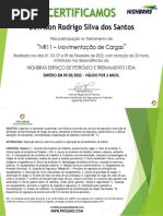 Certificado NR11 - Modelo | PDF