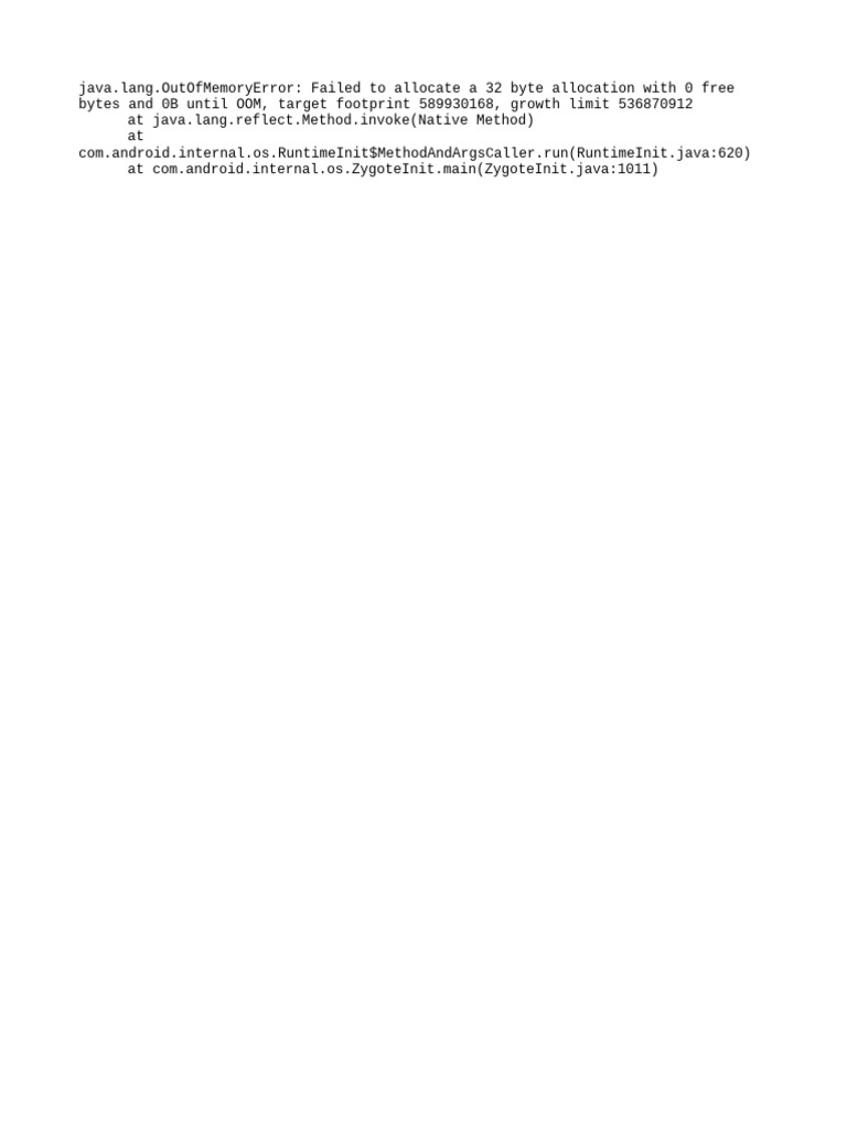 Java OutOfMemoryError: Allocation Failure | PDF