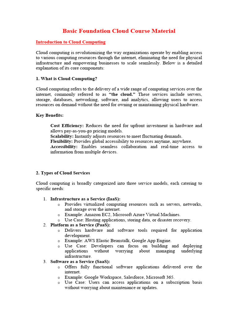 Foundations of Cloud Computing | PDF | Cloud Computing | Amazon Web ...