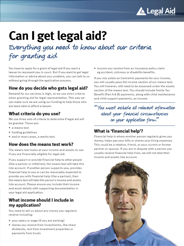 Can I Get Legal Aid Factsheet | PDF | Means Test | Legal Aid