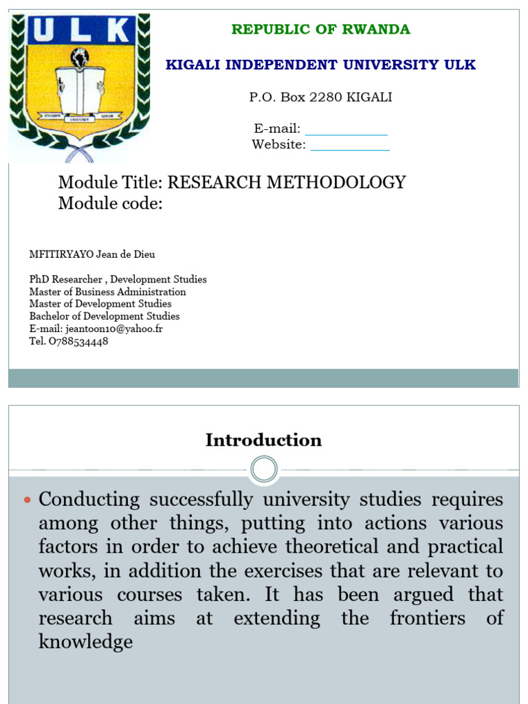 Research Methodology YEAR 3 | PDF | Sampling (Statistics) | Hypothesis