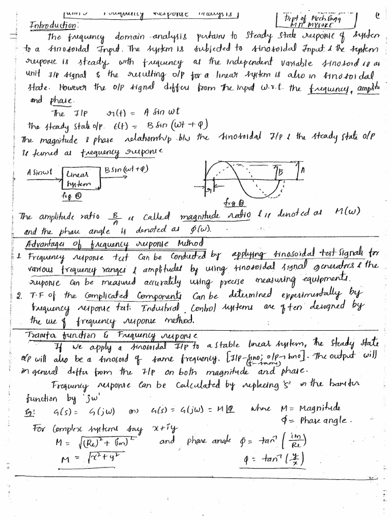 Module 4 Frequency response analysis | PDF