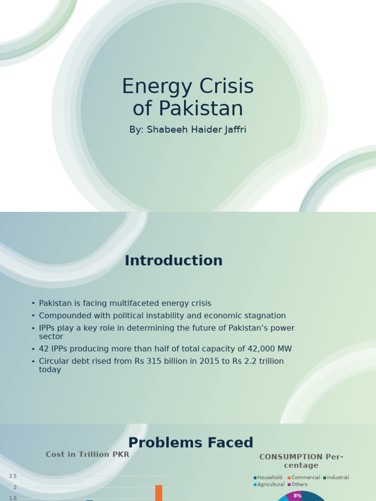 Energy Crisis of Pakistan PPT for ICAP | PDF