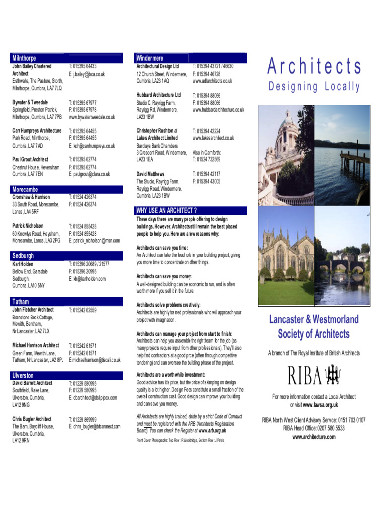 LAWSA list of local architects | PDF