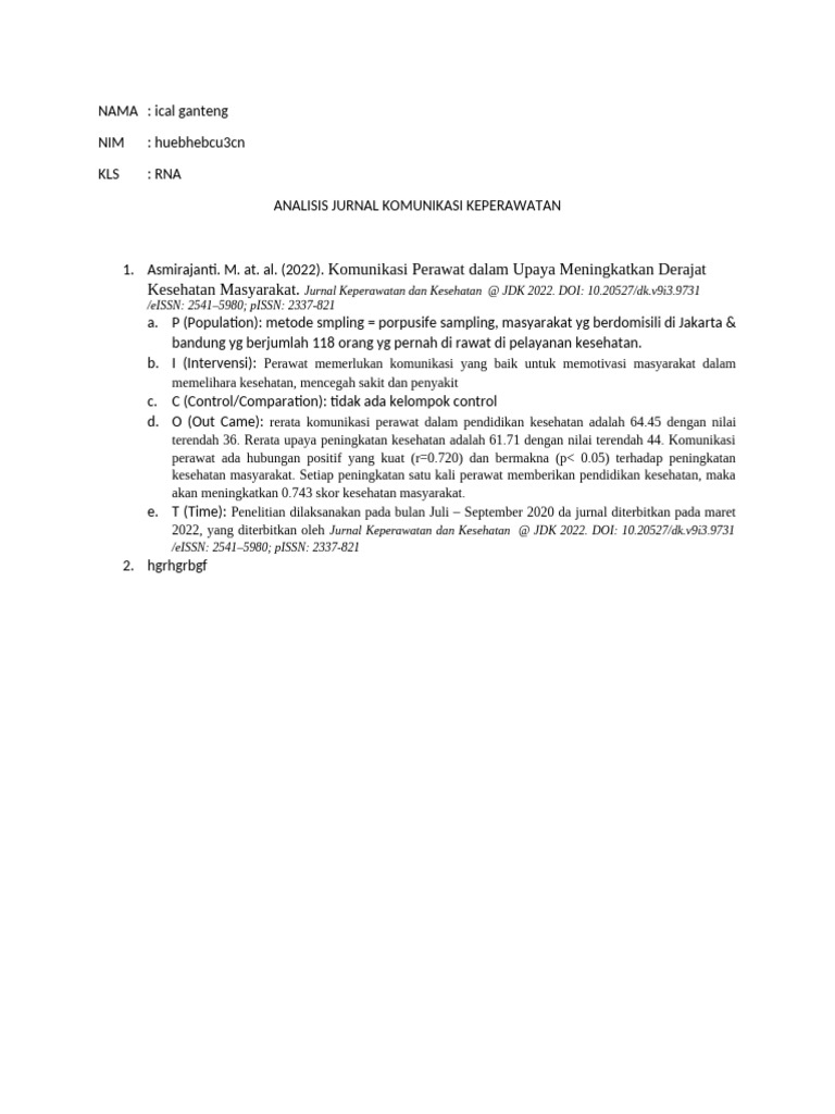 Contoh Analisis Picot | PDF