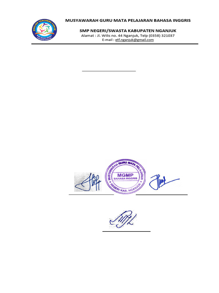 Undangan MGMP 11 | PDF