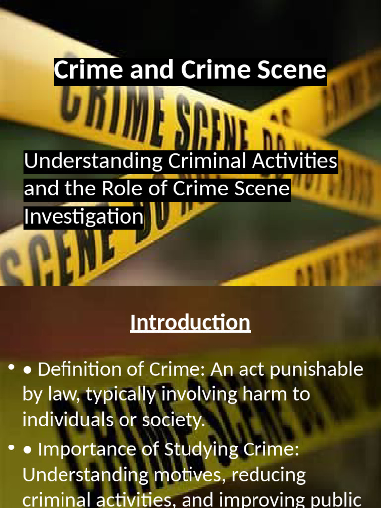 Crime Scene Investigation Overview | PDF | Crime Scene | Crimes