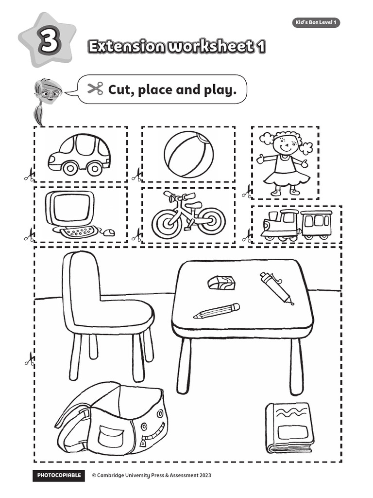 KidsBox Level1 Unit3 Extension Worksheet 1 | PDF