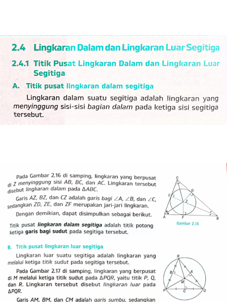 Lingkaran Luar Dan Dalam Segitiga | PDF