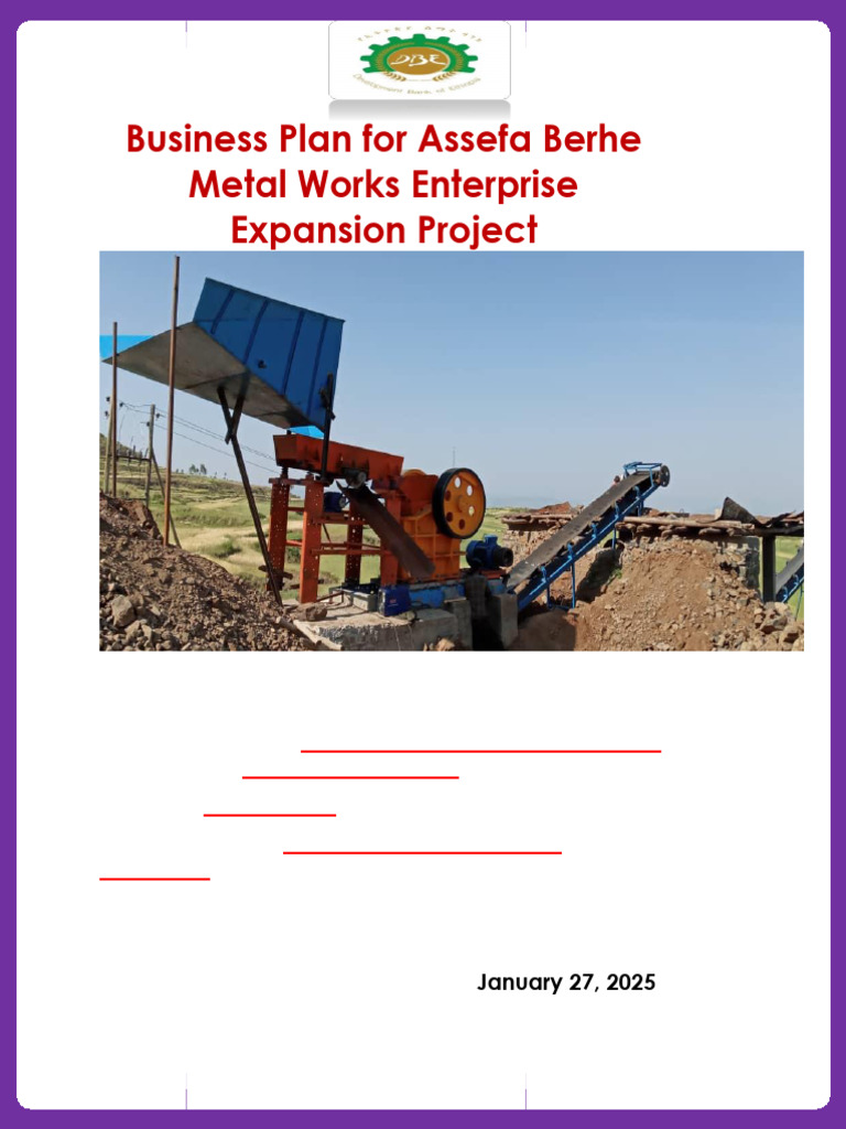 Metal Works Enterprise Expansion Plan | PDF | Pricing | Waste Management