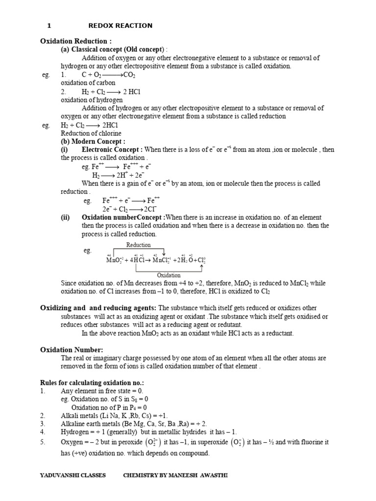 Redox Reactions (2) | PDF | Redox | Chemical Reactions