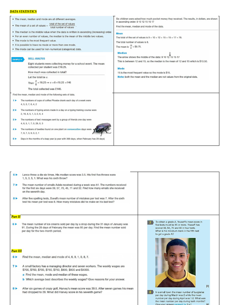 IGCSE Math Foundation Revision Data 2 | PDF