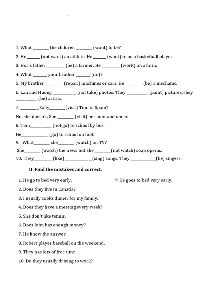 (Handout) - (Present Simple Tense) | PDF