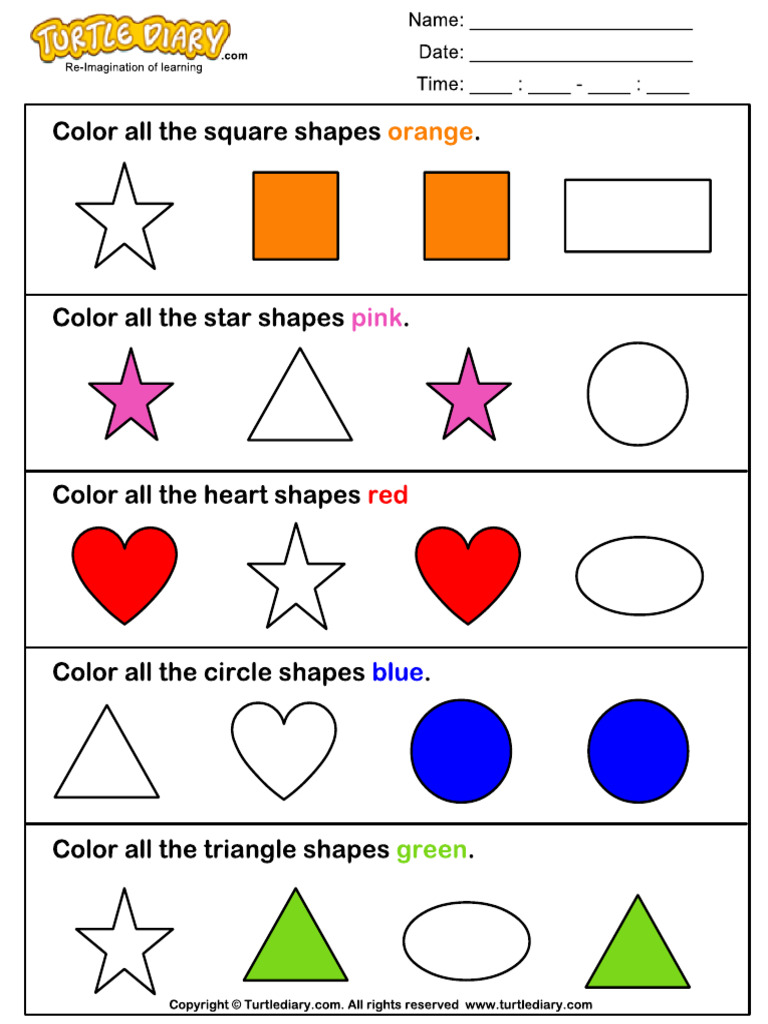Answer Learning Colors and Shapes | PDF