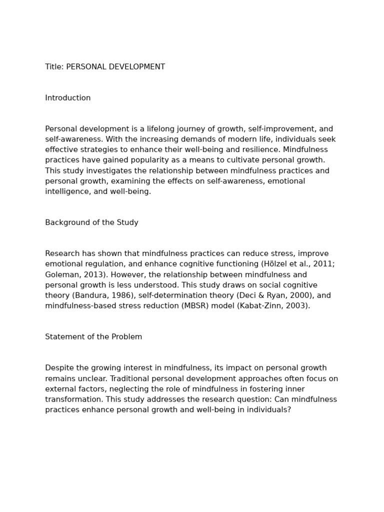 Document (6) | PDF | Mindfulness | Personal Development