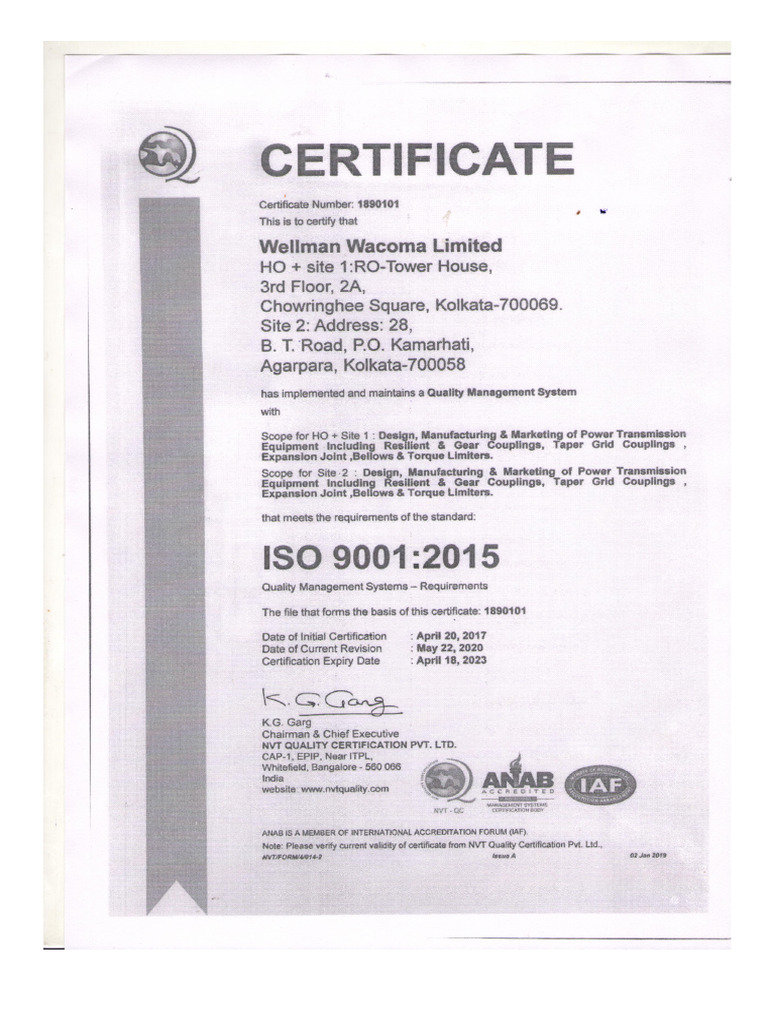 Iso Certificate | PDF