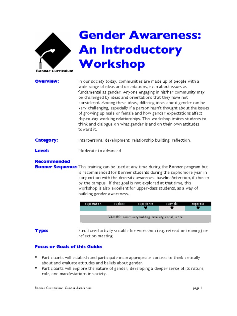 Gender Awareness: An Introductory Workshop: Overview | PDF | Gender ...