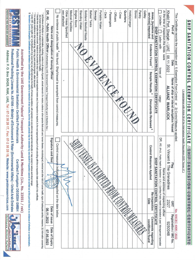 Sanitation Exemption | PDF