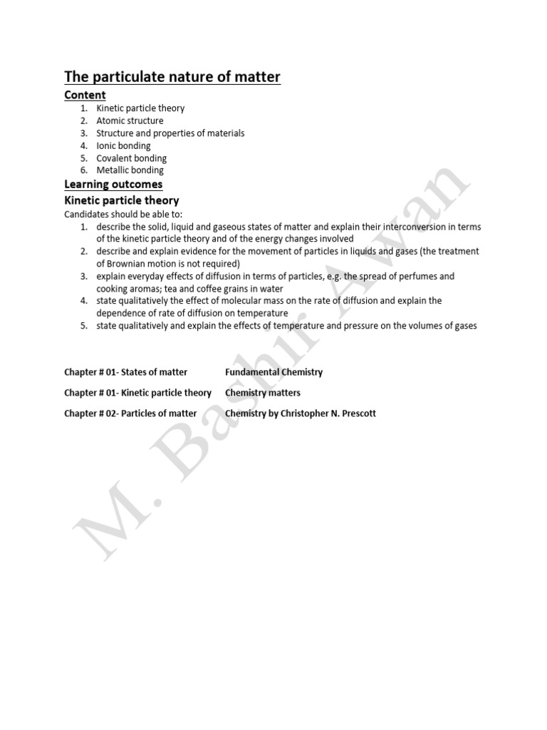 Understanding Matter: Kinetic Theory & States | PDF | Gases | Ammonia