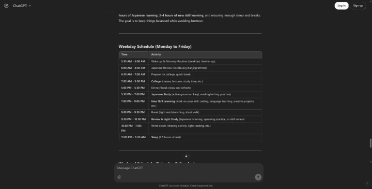 Weekly Schedule (Mon To Fri) | PDF