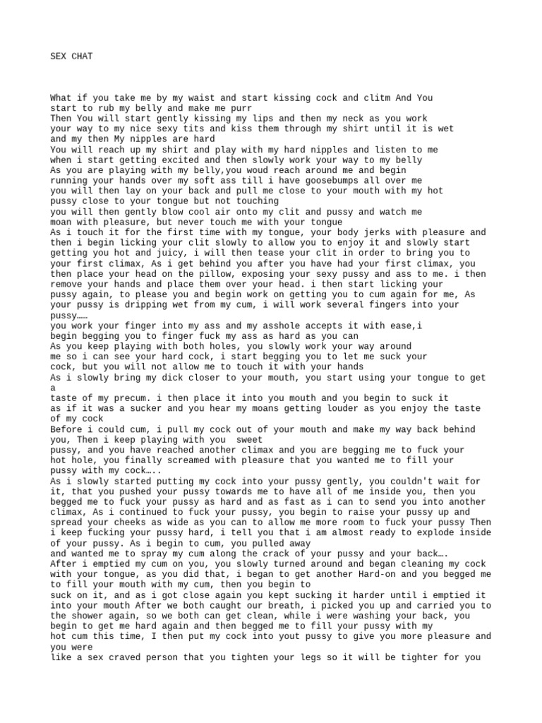 Intimate Sex Chat Scenarios | PDF