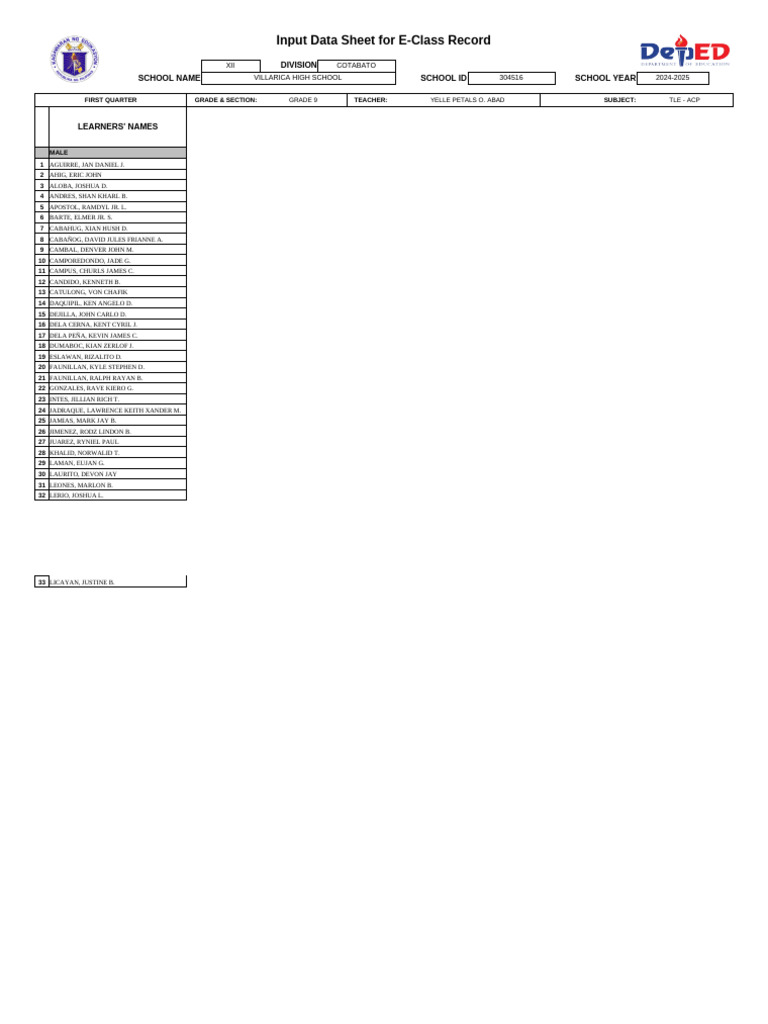 E-Classrecord (2) (1) - 063841 | PDF