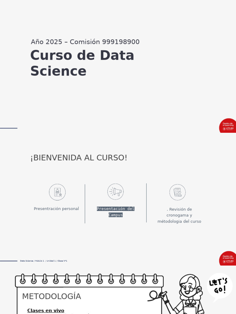 Curso 2025: Introducción a Data Science | PDF | Estadísticas | Scrum ...