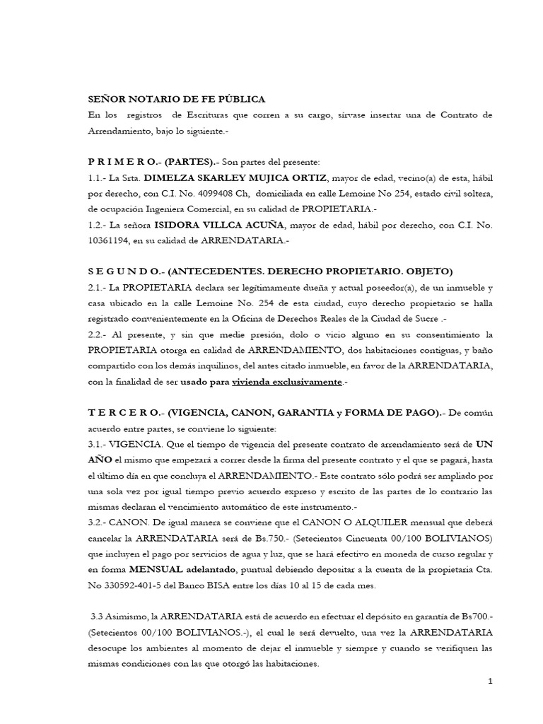 BORRADOR DE CONTRATO Bs750-2024 2 | PDF