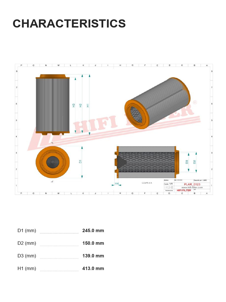 Characteristics: D1 (MM) D2 (MM) D3 (MM) H1 (MM) | PDF
