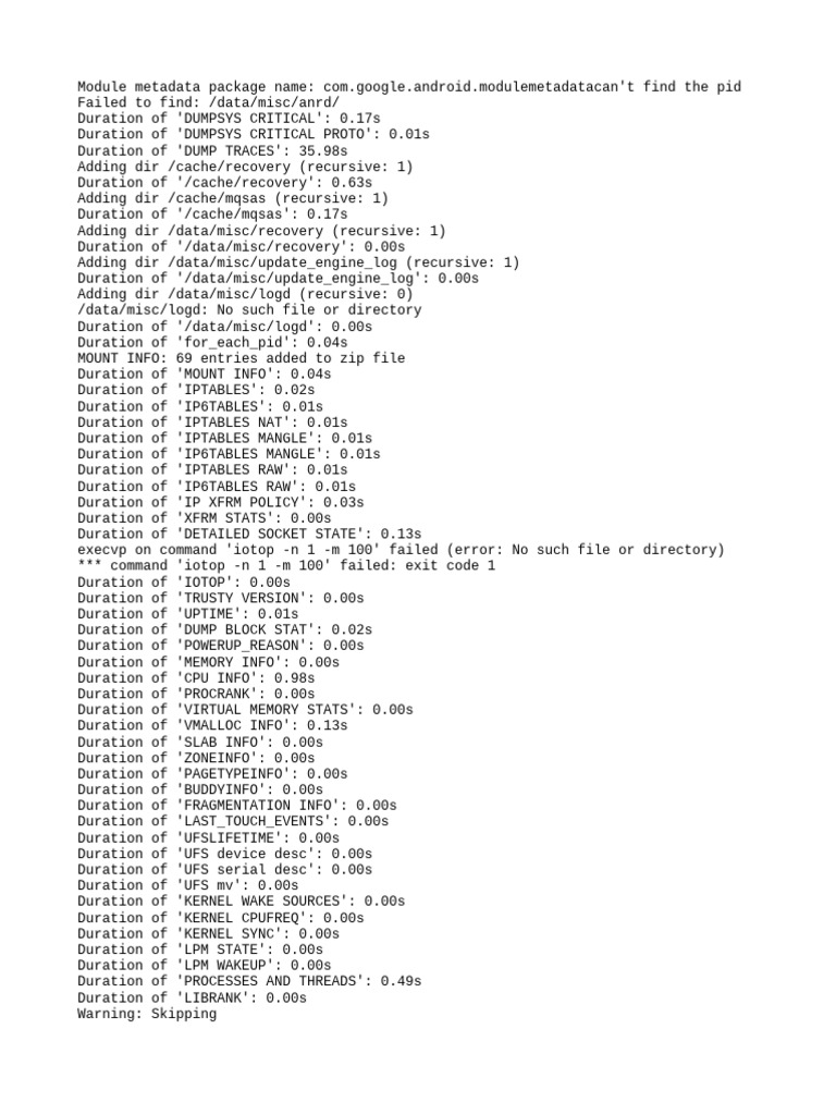 bugreport-begonia-QP1A.190711.020-2025-01-26-18-12-58-dumpstate_log-14699 | PDF | Computer ...