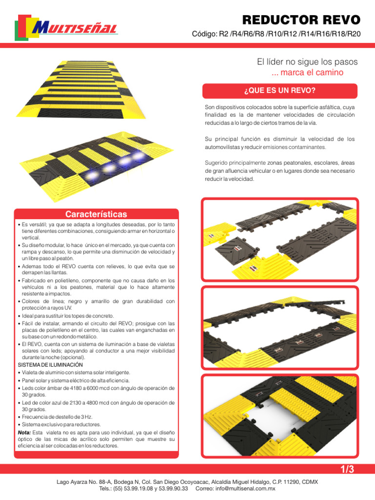 Reductores de Velocidad REVO | PDF | Diodo emisor de luz
